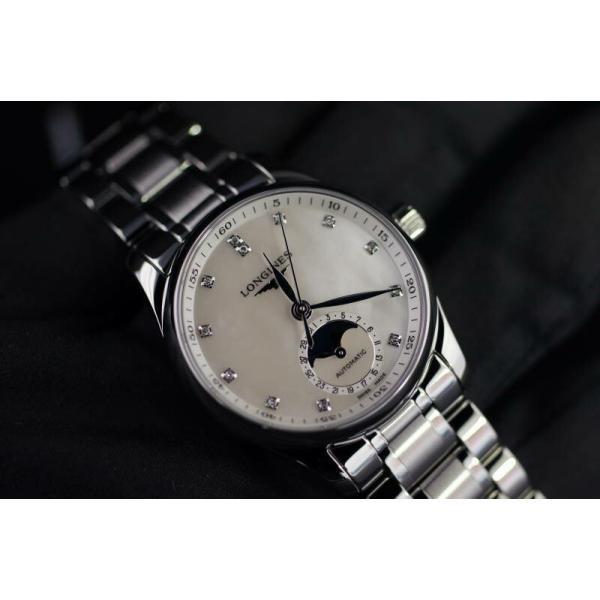 マスターコレクション LONGINESロンジン マスターコレクション 自動巻き ムーンフェイズ 34ミリ ダイヤモンドインデックス 女性用 ...