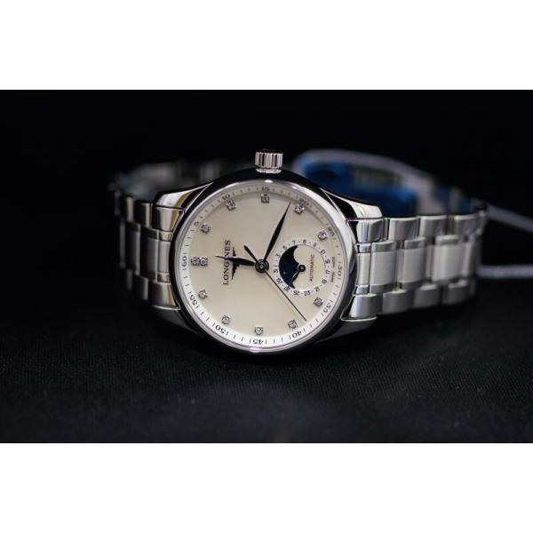 LONGINESロンジン マスターコレクション 自動巻き ムーンフェイズ 34ミリ ダイヤモンドインデックス 女性用 正規品 L2.409.4 ...