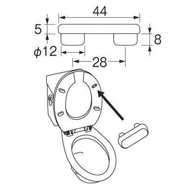 三栄(SANEI) PW902-42S 三栄製便座用専用交換クッションゴム 2個入 : pw902-42s : 佐勘金物店ヤフー店 - 通販 - Yahoo!ショッピング