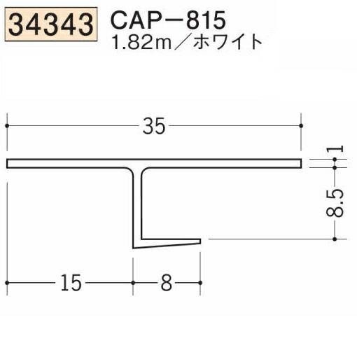 創建 SOKEN 34343-1.82m ビニール ペ下地材 ドア廻り・天 井 廻り CAP-815 長さ：1.82m ホワイト 個数：1個 ...