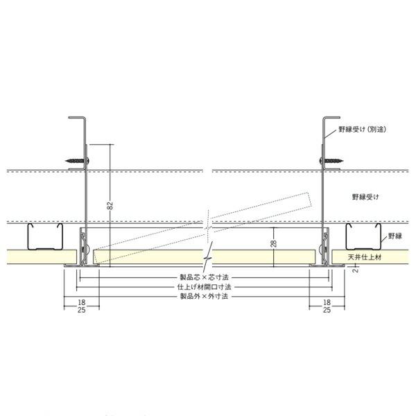 創建 62059 アルミ 天井点検口 SA-4518 アルマイトシルバー 個数：1個 送料無料 ★法人様限定・個人様不可 : 佐勘金物店ヤフー ...