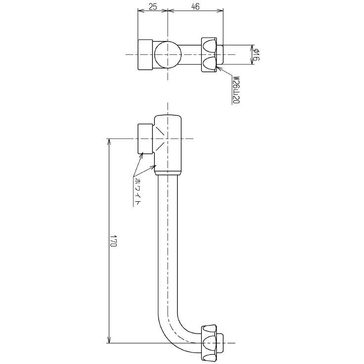TOTO(トートー) 水栓用品 THY270A 純正品 自在パイプ 長さ170mm 断熱キャップ付き : thy270a : 佐勘金物店ヤフー店 - 通販 - Yahoo!ショッピング