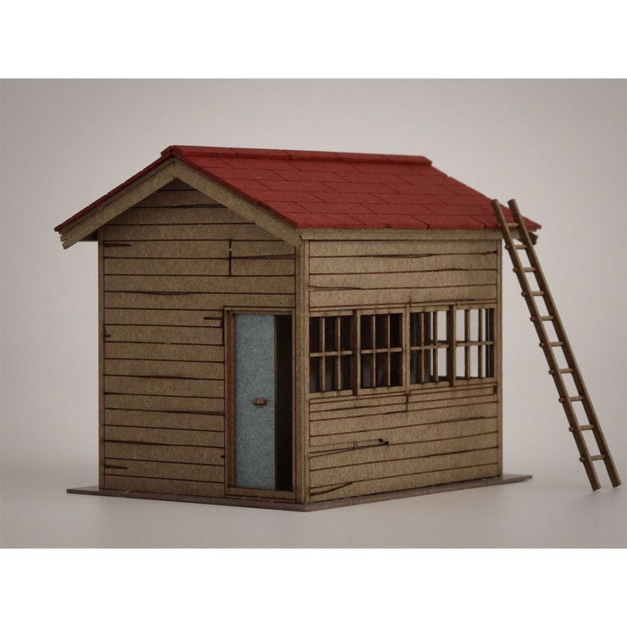 板張りの小屋A カラーVer. ：梅桜堂 HO(1/80) 塗装済みキット ST-013-80C : さかつうヤフー店 - 通販 - Yahoo!ショッピング