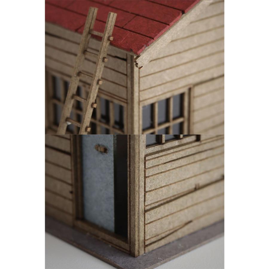 板張りの小屋A カラーVer. ：梅桜堂 HO(1/80) 塗装済みキット ST-013-80C : さかつうヤフー店 - 通販 - Yahoo!ショッピング