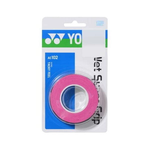 YONEX ヨネックス ウェットスーパーグリップ 3本入 ピンク AC102 026 : 総合通販PREMOA Yahoo!店 - 通販 - Yahoo!ショッピング