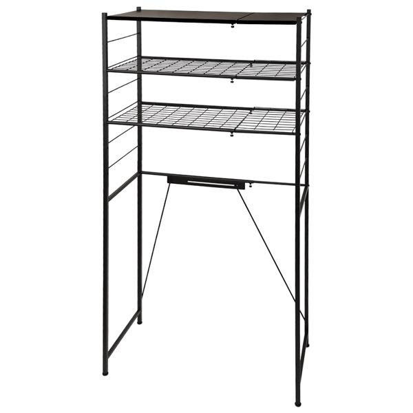 MAXZEN MWR-CS04-BK ブラック 棚付きランドリーラック : 4571495436576 : 総合通販PREMOA Yahoo!店 - 通販 - Yahoo!ショッピング