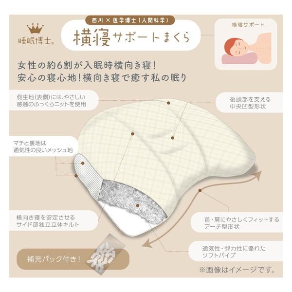 西川 枕 睡眠博士 高め 横寝サポート枕 高さ調節 洗濯OK 人間科学まくら パイプ枕 肩こり 首こり 横寝 横向き寝 ギフト :4908092174165:総合通販PREMOA Yahoo ...