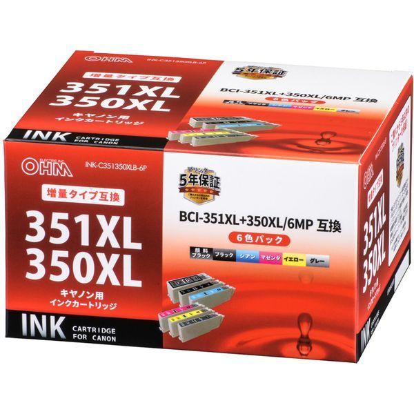 OHM（オーム電機） INK-C351350XLB-6P キヤノン互換 BCI-351XL+350XL/6MP 顔料ブラック+染料5色 : 総合通販PREMOA Yahoo!店 - 通販 ...