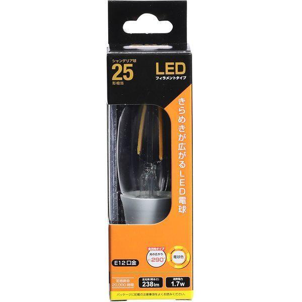 OHM オーム電機 LDC2L-E12 C6 LEDフィラメントタイプシャンデリア球 E12 25形相当 電球色 : 総合通販PREMOA Yahoo!店 - 通販 - Yahoo!ショッピング