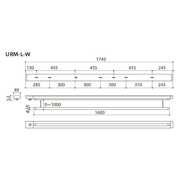 川口技研 本州以外配送不可 ホスクリーン URM-L-W ホワイト : 総合通販PREMOA Yahoo!店 - 通販 - Yahoo!ショッピング