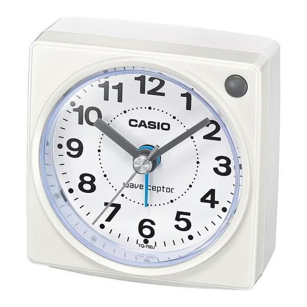 CASIO TQ-750J-7JF ホワイト 電波置時計 (アラーム) : 総合通販PREMOA Yahoo!店 - 通販 - Yahoo!ショッピング