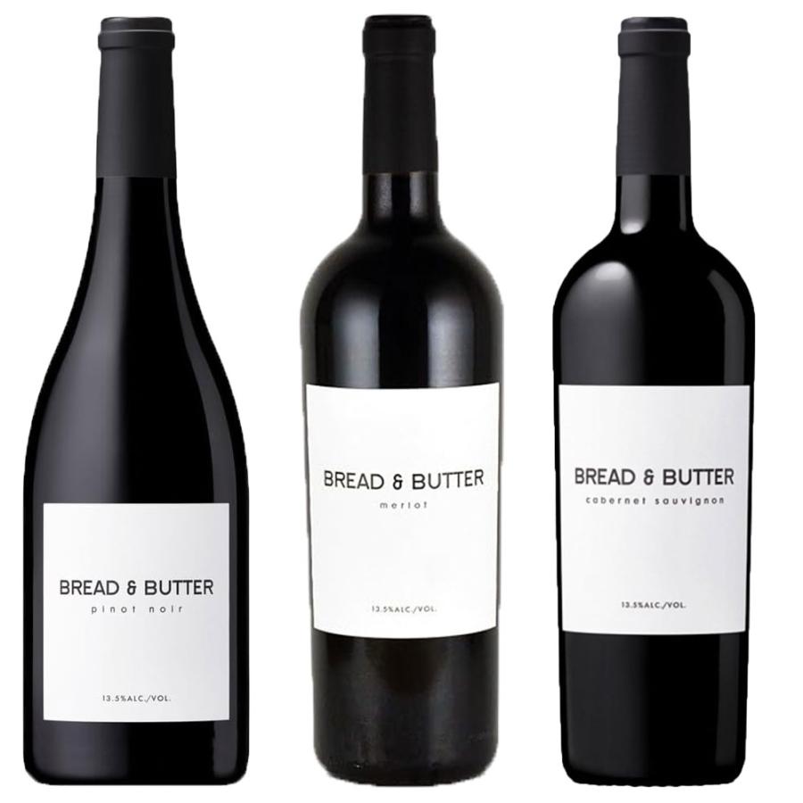 ブレッド＆バター（ブレッドアンドバター）Bread&Butter ピノ・ノワール メルロー カベルネ・ソーヴィニヨン[カリフォルニア 赤ワイン 750ml 3本] : set-1264 : 酒 ...
