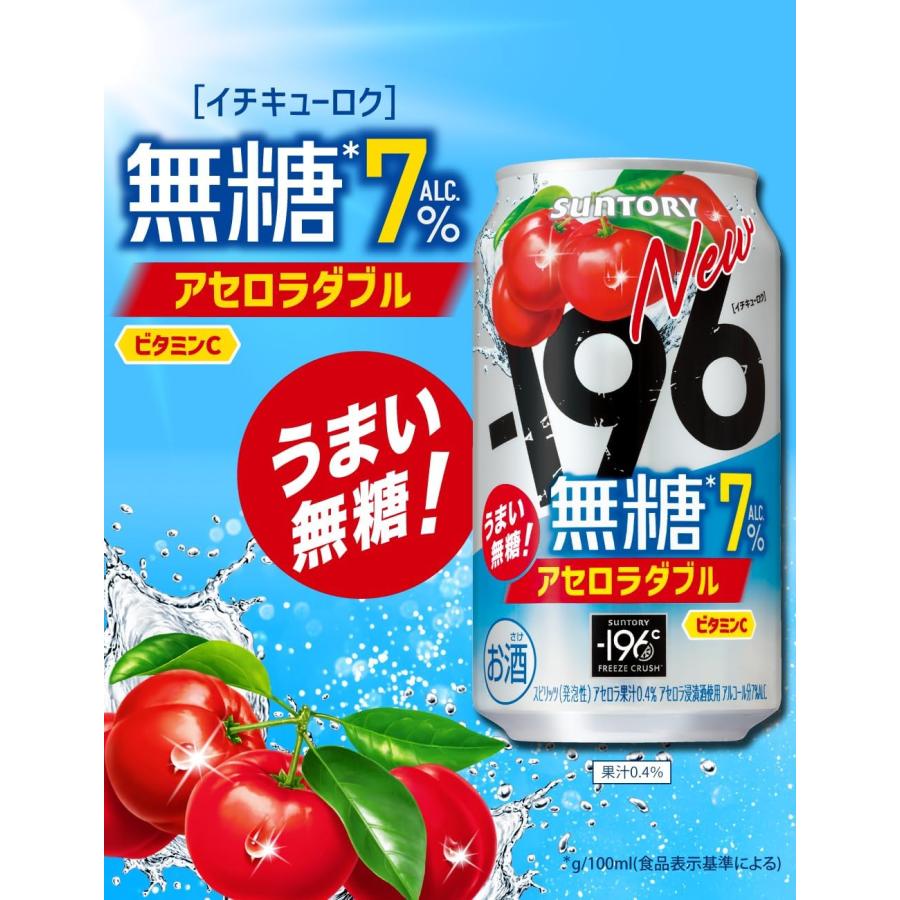 ー196 サントリー −196無糖〈アセロラダブル〉ALC.7% 350ml缶 1ケース24本入り : リカー&ドリーム 酒散歩Yahoo!店 - 通販 - Yahoo!ショッピング