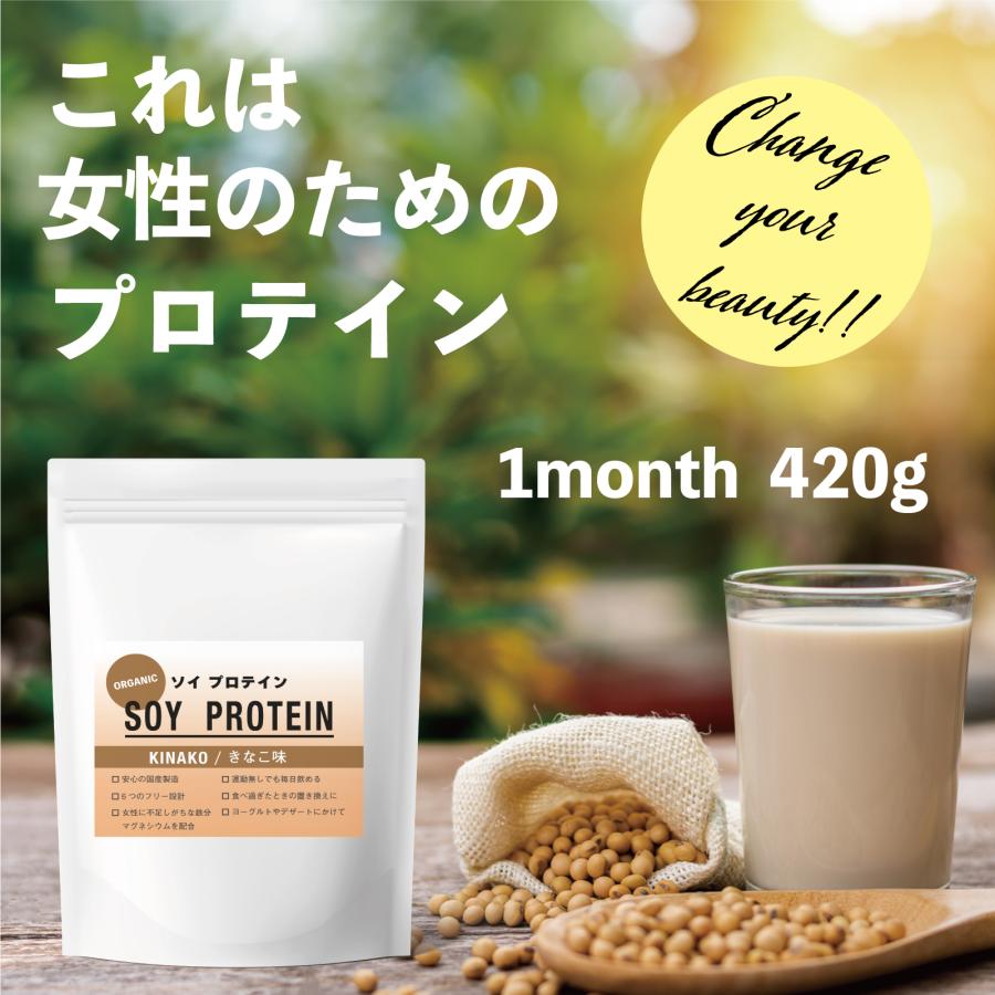 ソイプロテイン ダイエット 女性 無添加 オーガニック フード ホエイ タンパク質 美容 サプリメント きな粉 420g 1ヶ月分 : p-1 : さくらの森 ヤフー店 - 通販 ...