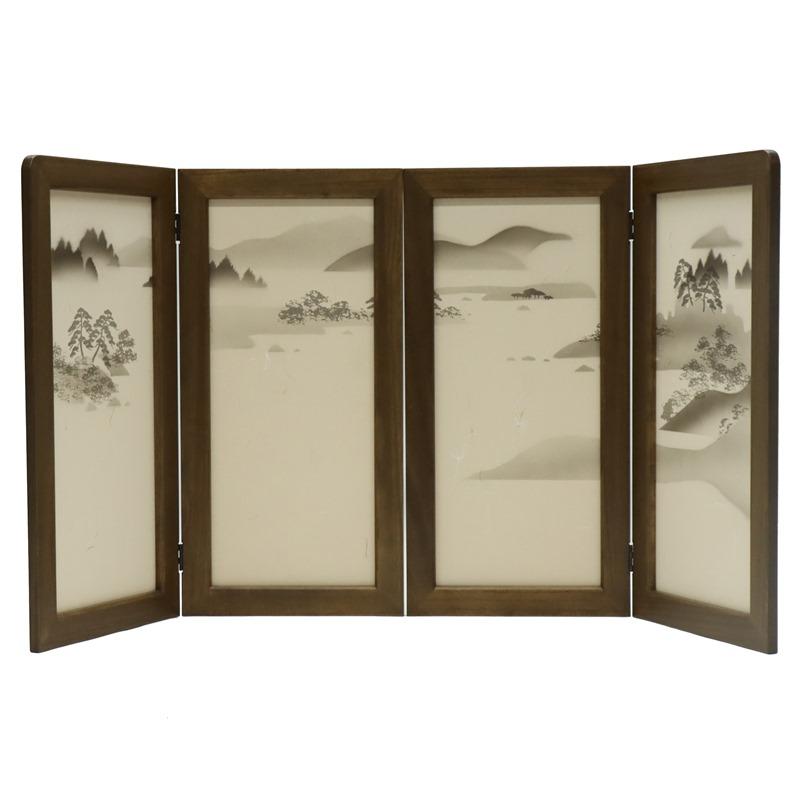 アウトレット品 屏風 屏風のみ 20号 二曲一双屏風 カスミ山水 23a-ya-0186 : さくらソレイユ - 通販 - Yahoo!ショッピング
