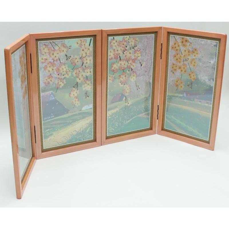 アウトレット品 屏風 屏風のみ 23号 二曲一双屏風 ふるさと ピンク塗 押し花 23a-ya-0244 : さくらソレイユ - 通販 - Yahoo!ショッピング