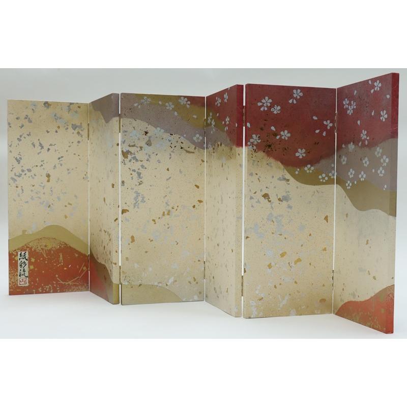 アウトレット品 屏風 屏風のみ 39cm 六曲屏風 紙彩流 かすみの彩 23a-ya-0289 : さくらソレイユ - 通販 - Yahoo!ショッピング