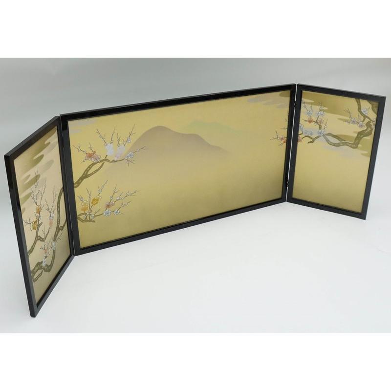 アウトレット品 屏風 屏風のみ 15号 三曲枠屏風 山の梅 23a-ya-0430 : さくらソレイユ - 通販 - Yahoo!ショッピング