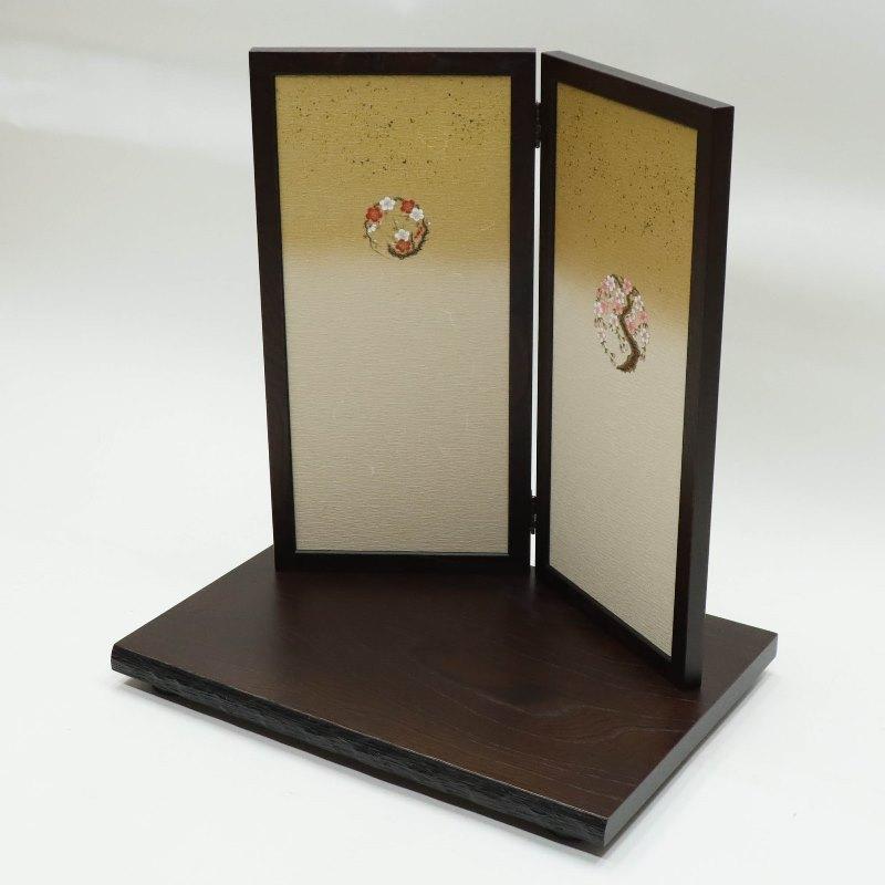 アウトレット品 屏風台 台屏風セット 二曲リバーシブル屏風付 木目台 23a-ya-0615 : さくらソレイユ - 通販 - Yahoo!ショッピング