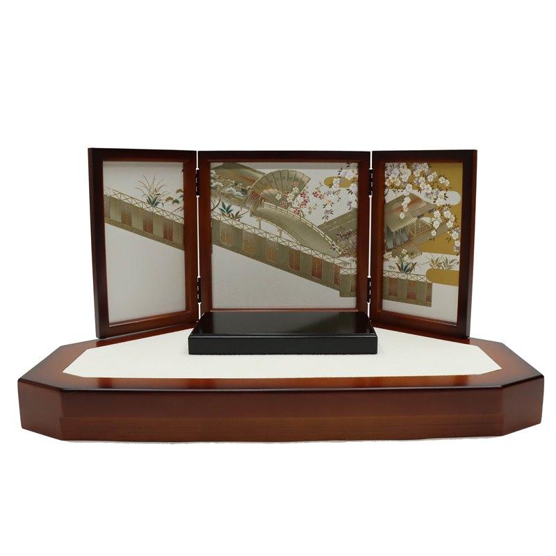 アウトレット品 雛人形 屏風台 台屏風セット HU45-70C 55-30 家具調 平安三曲屏風 23a-ya-0708 : さくらソレイユ - 通販 - Yahoo!ショッピング