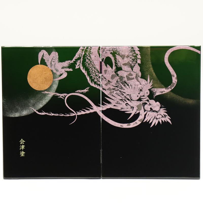 アウトレット品 屏風 単品 27cm 緑ぼかし龍 二曲屏風 黒 24a-ya-0235 : さくらソレイユ - 通販 - Yahoo!ショッピング