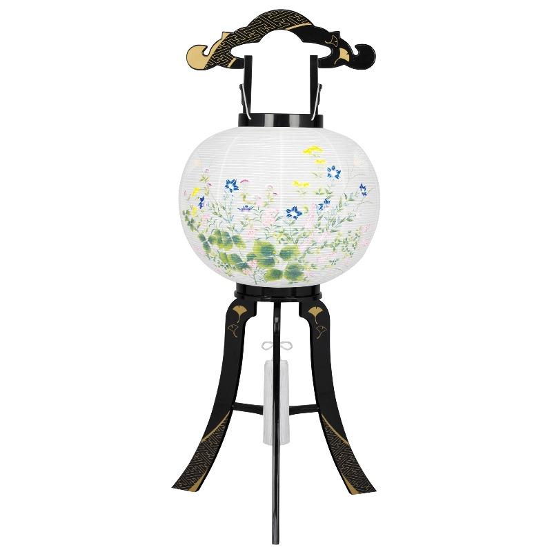 盆提灯 八女提灯 置き提灯 行灯 廻転灯 花印綾型蒔絵絵入 11号 （P40)(8606-11719) : さくらソレイユ - 通販 - Yahoo!ショッピング