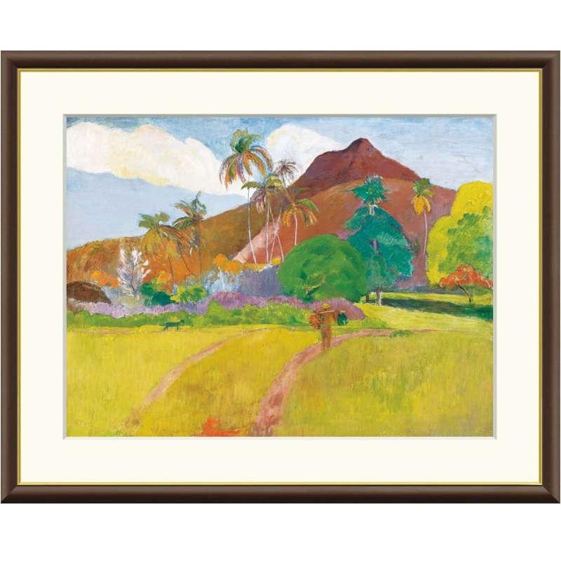 額絵 ゴーギャン タヒチの山 f8・f6・f4サイズ 世界の名画シリーズ gk-a5-j1146（p35） J1-146 （代引き不可） : さくらソレイユ - 通販 - Yahoo!ショッピング