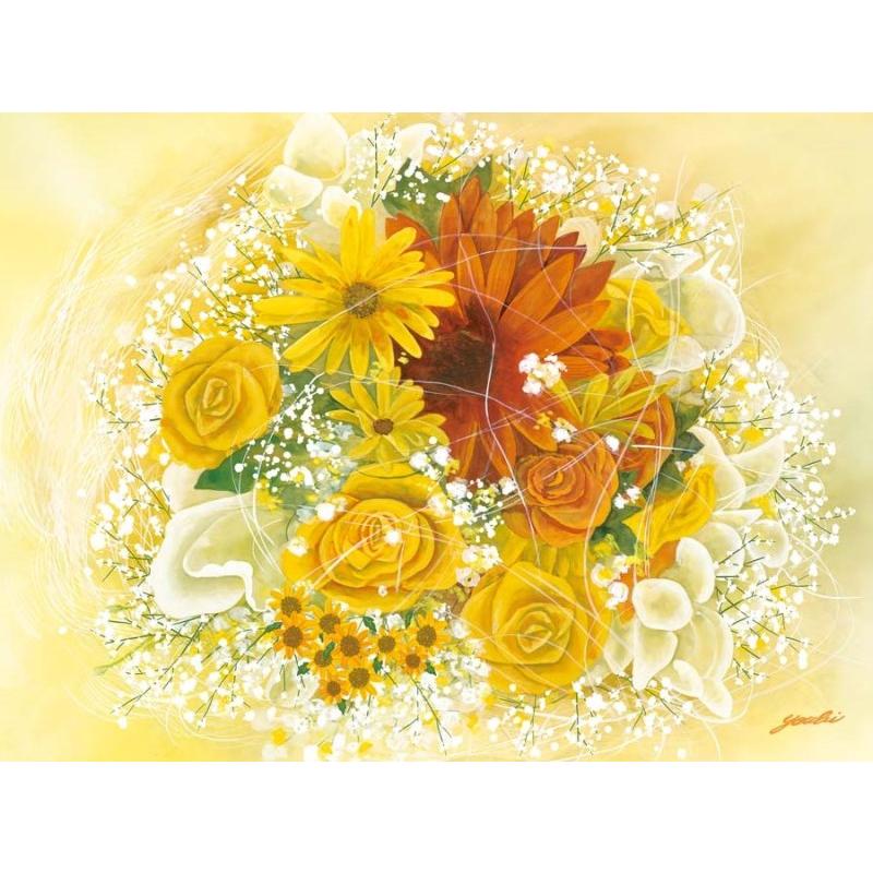 額絵 洋美 ひだまりのブーケ f8・f6・f4サイズ しあわせのブーケ gk-a5-j3a010（p51） J3-A010 （代引き不可） : さくらソレイユ - 通販 - Yahoo!ショッピング