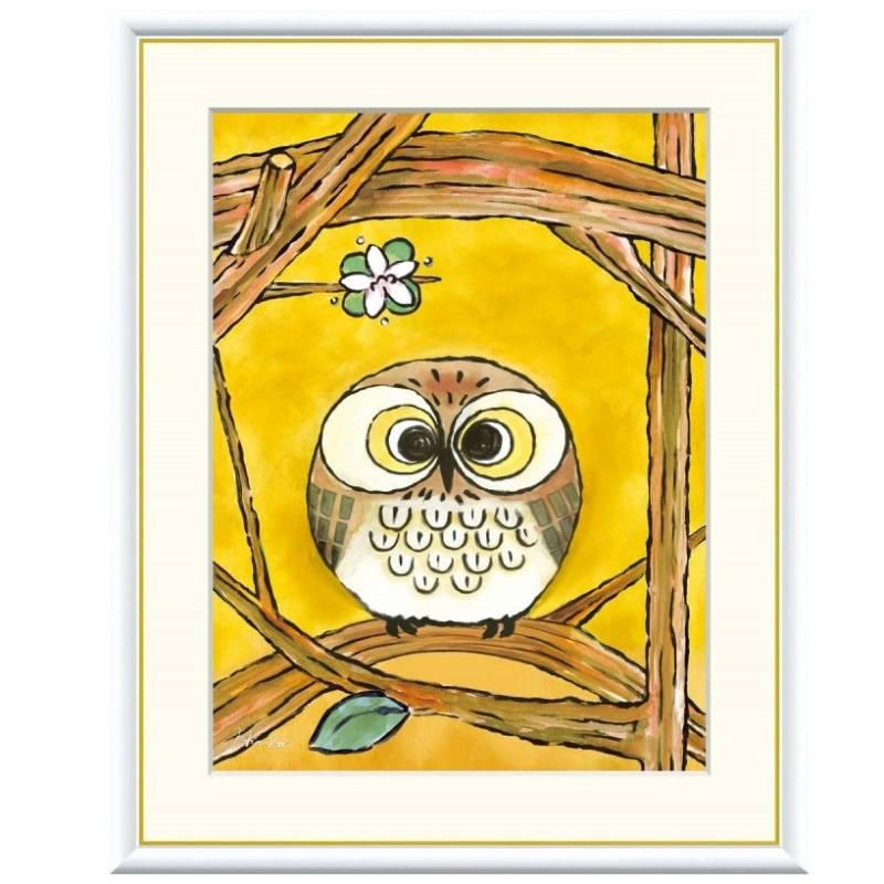 額絵 日菜子 きらめき f8・f6・f4サイズ しあわせのふくろう gk-a5-j3c010（p55） J3-C010 （代引き不可） : さくらソレイユ - 通販 - Yahoo!ショッピング