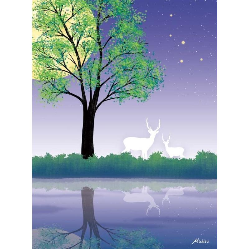 額絵 田口みちる カシオペア座 f8・f6・f4サイズ やすらぎの夜景 gk-a5-j3f008（p61） J3-F008 （代引き不可） : さくらソレイユ - 通販 - Yahoo!ショッピング