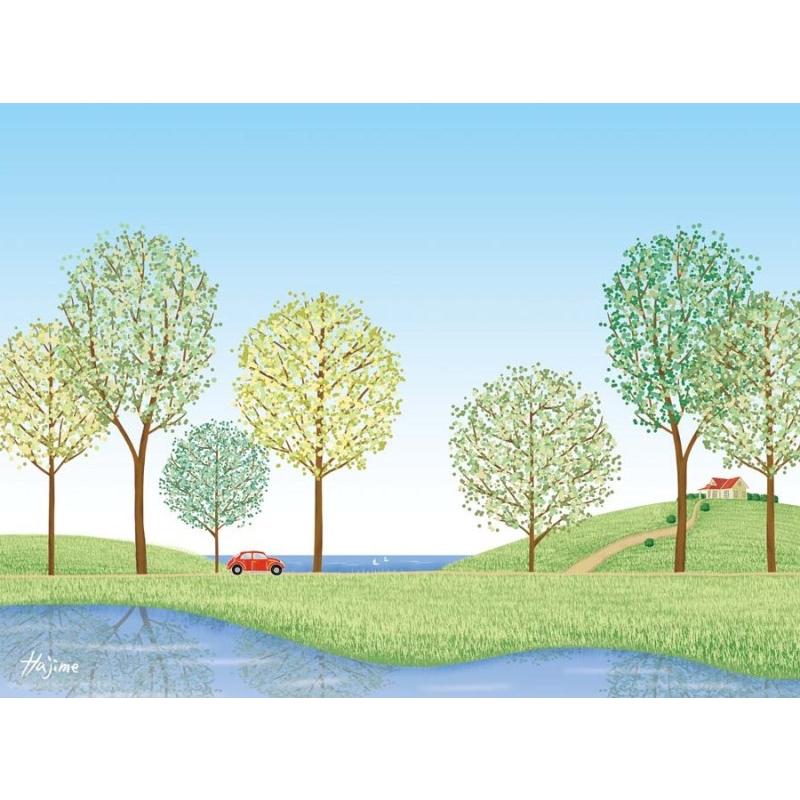 額絵 喜多一 並木道 f8・f6・f4サイズ のどかな風景 gk-a5-j3h001（p64） J3-H001 （代引き不可） : さくらソレイユ - 通販 - Yahoo!ショッピング