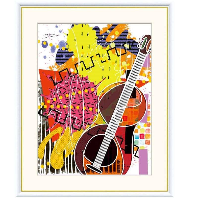 額絵 仁科めぐみ ギター f8・f6・f4サイズ ときめきの心 gk-a5-j3u001（p84） J3-U001 （代引き不可） : さくらソレイユ - 通販 - Yahoo!ショッピング