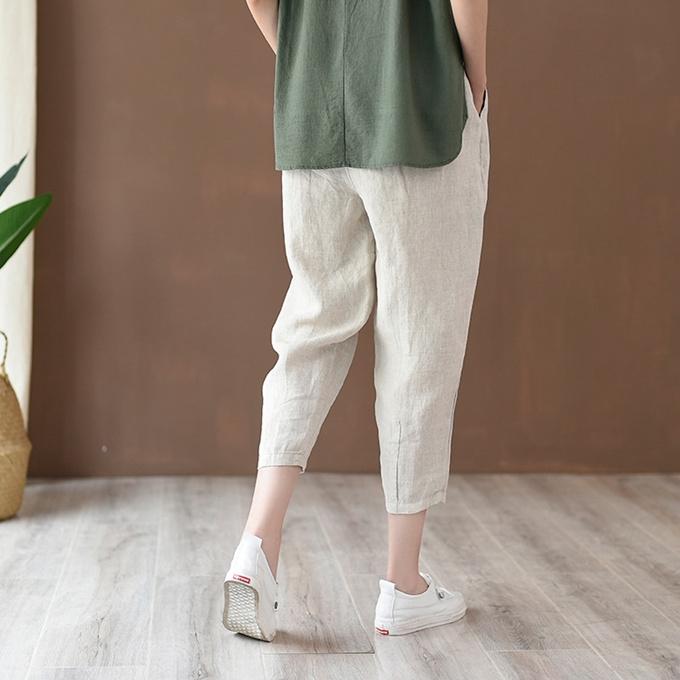 麻パンツ クロップドパンツ レディース 夏 7分丈 8分丈 リネン40 麻パンツ クロップドパンツ レディース 夏 7分丈 8分丈 リネン40
