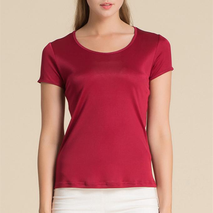 シルク30% tシャツ レディース シルク トップス 半袖 3分袖 PO