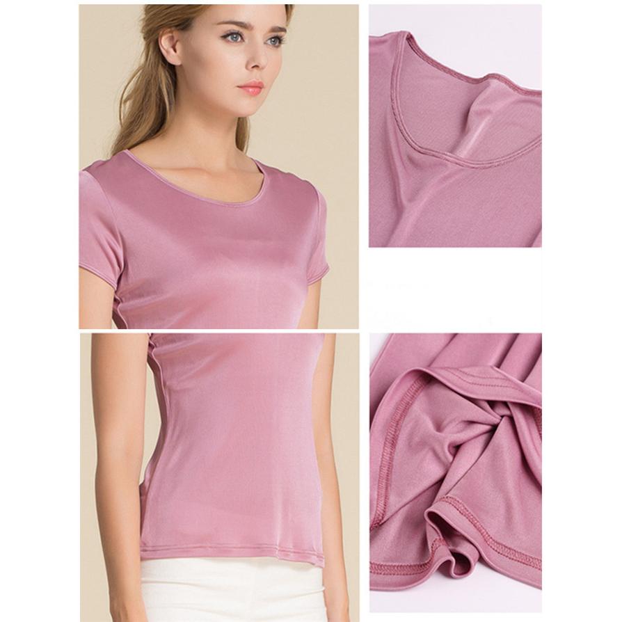 シルク30% tシャツ レディース シルク トップス 半袖 3分袖 PO