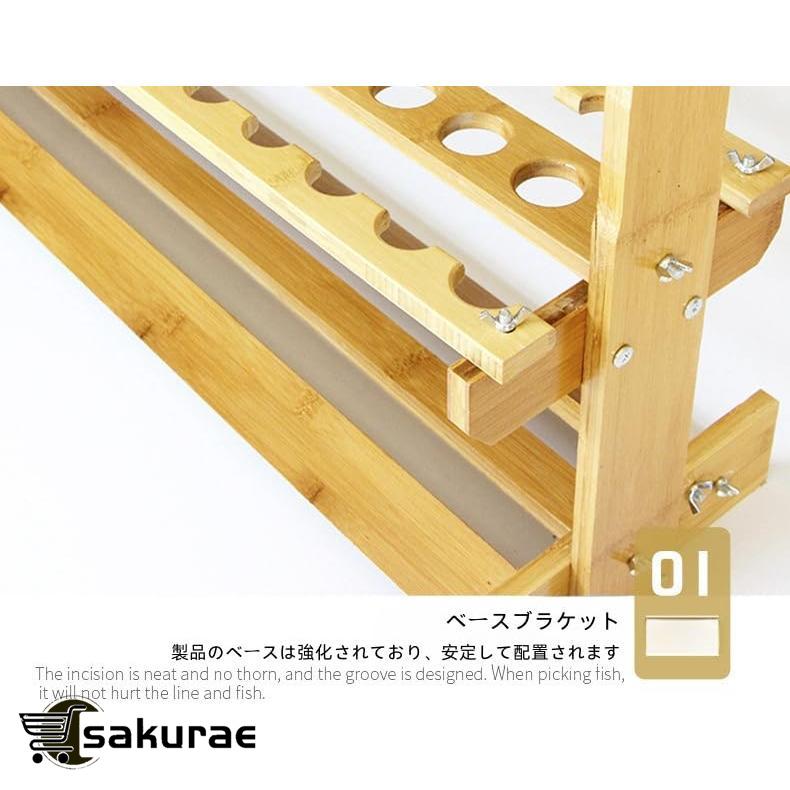 釣具、釣竿ディスプレイラック、ネットロッド収納ラック、竹釣竿ラック
