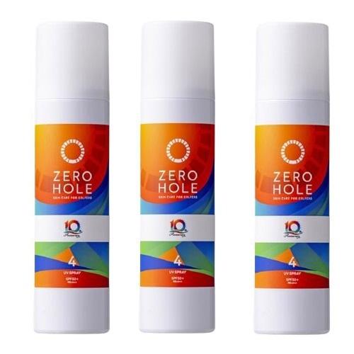 NO.4 大容量140g【お得3本セット/10周年記念】ゼロホール 日やけ止めスプレー ZERO HOLE SPF50+ PA++++（無香料） : 桜駅 Yahoo!店 - 通販 ...