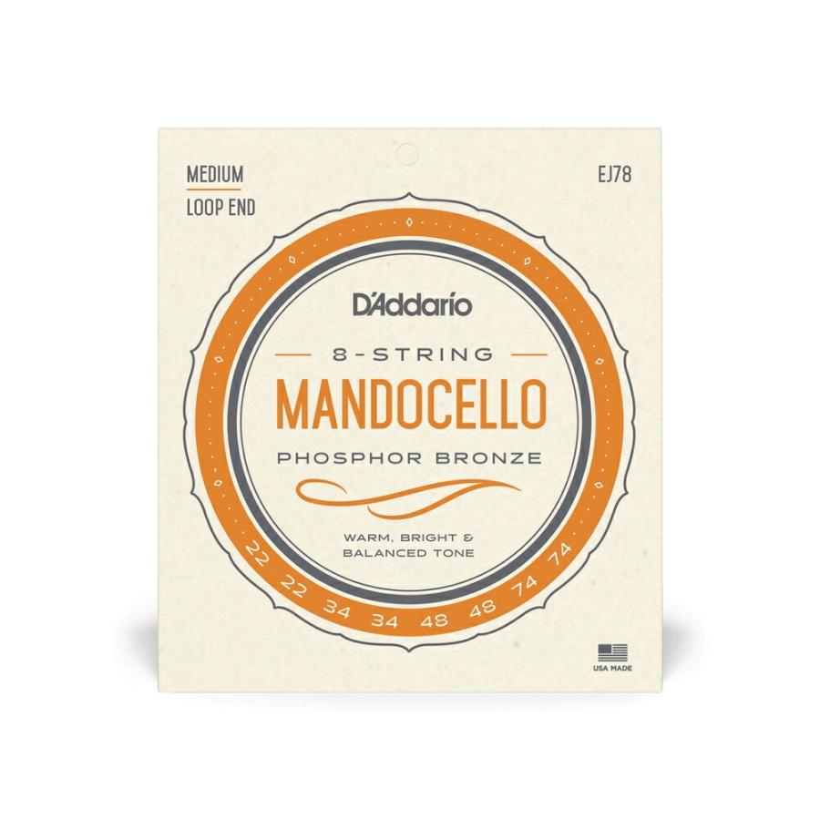 D'Addario ダダリオ マンドチェロ弦 フォスファーブロンズ .022-.074 EJ78〔daddario ダダリオ〕〔ゆうパケット対応〕＊ : サクラ楽器 Yahoo!ショッピング店 ...