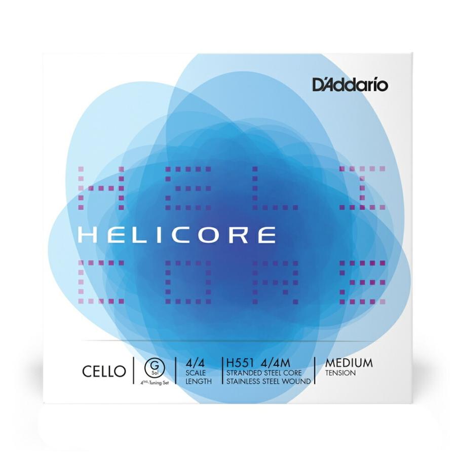 D'Addario チェロ弦 H551 4/4M HELICORE FOURTHS-TUNING G線 バラ弦 4/4スケール ミディアム ...