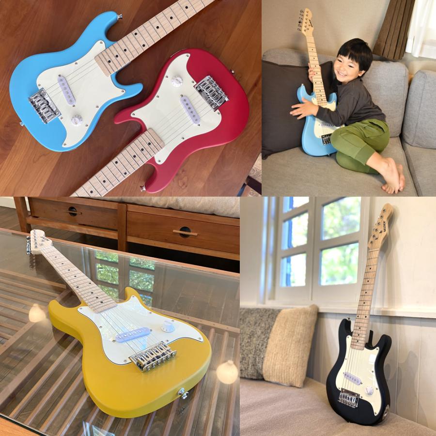 子供用 ミニエレキギター SELDER STM-05 単品〔小学生 幼稚園 キッズ こども 本物 木製 ミニギター 初心者 入門 小さい ...