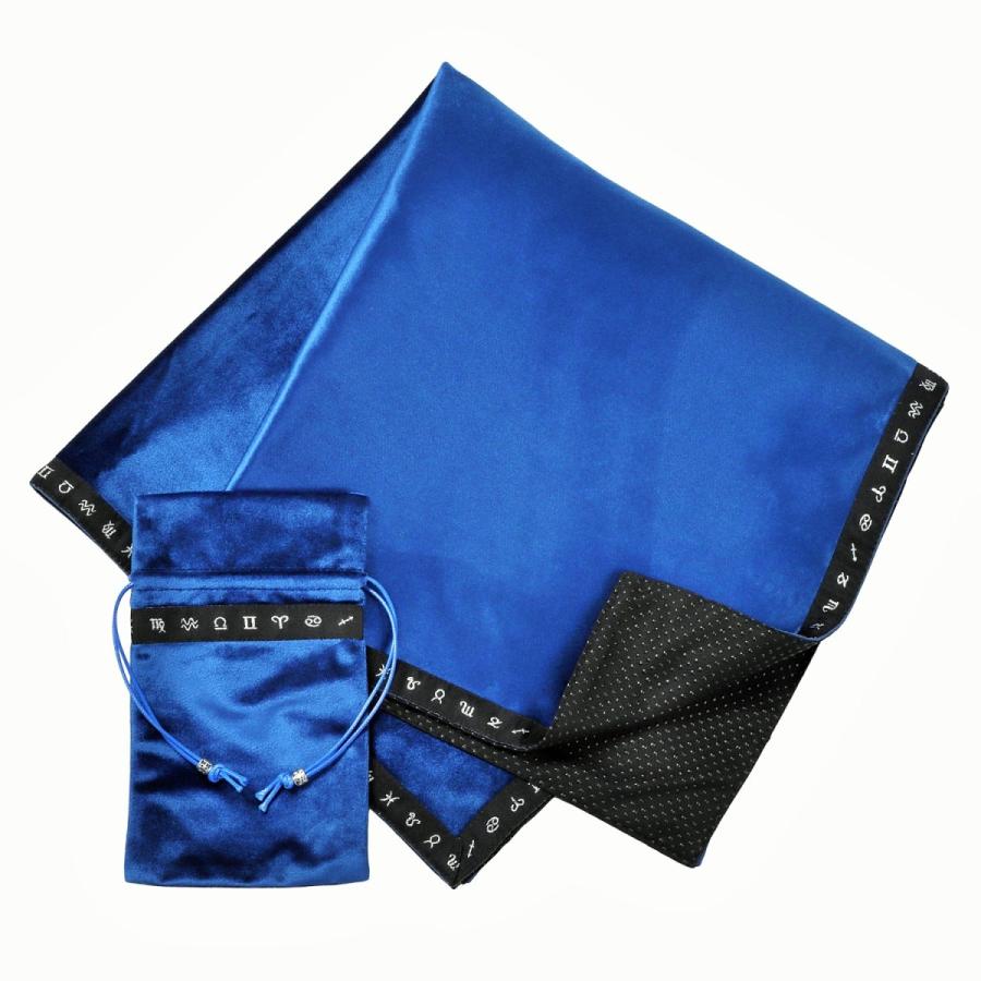 タロットクロス 滑り止め付き 星座 大判 高級 ベルベット ポーチ付き 占い 占い師 鑑定 タロット タロット占い オラクルカード 送料無料 ...