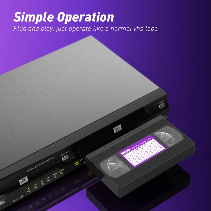 YHDD VCR ヘッドクリーナーテープ VHS/VCR ビデオプレーヤー用 ドライタイプ 再利用可能 50回 : さくらんぼ屋 - 通販 - Yahoo!ショッピング