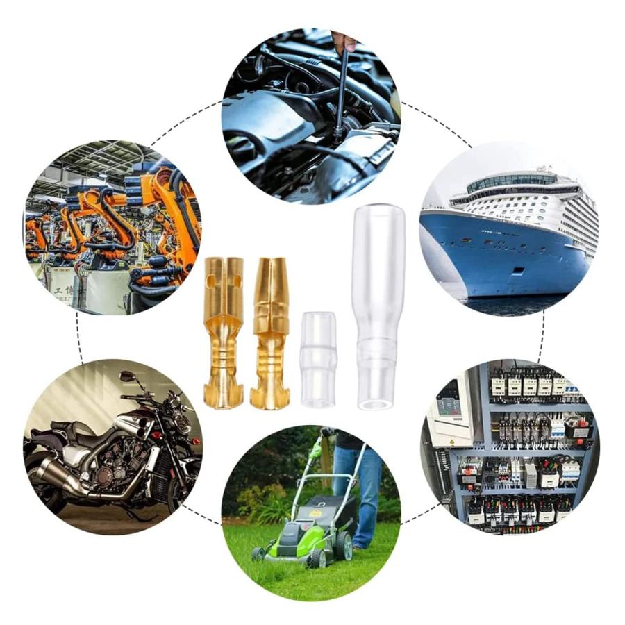 ギボシ端子セット 二股 ギボシ端子 ダブル 平型端子 250型 丸型 クワ型 圧着端子 Φ6mm Φ8mm 真鍮 CA・CW104 絶縁スリーブ付き : 桜屋 - 通販 - Yahoo!ショッピング