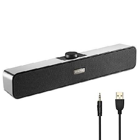 Scomoon PC スピーカー 10W 小型 大音量 ステレオサウンドバー usb スピーカーコンピューター用| パソコン | ラップトップ | ゲーム機に対応 音楽再生3D音質 ...