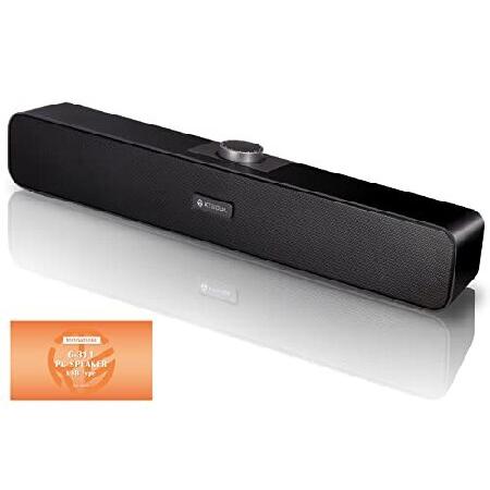 KTSOUL PCスピーカー ステレオサウンド USBスピーカー USB電源 AUX接続 Wスピーカー W-BASS デスクトップ/ノートパソコン/スマホ/ゲーム機に対応 ...