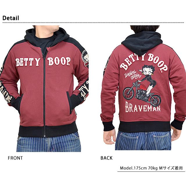 BR×BETTYコラボ 裏毛ジップパーカー The BRAVE-MAN BBB-2240 ブレイブ