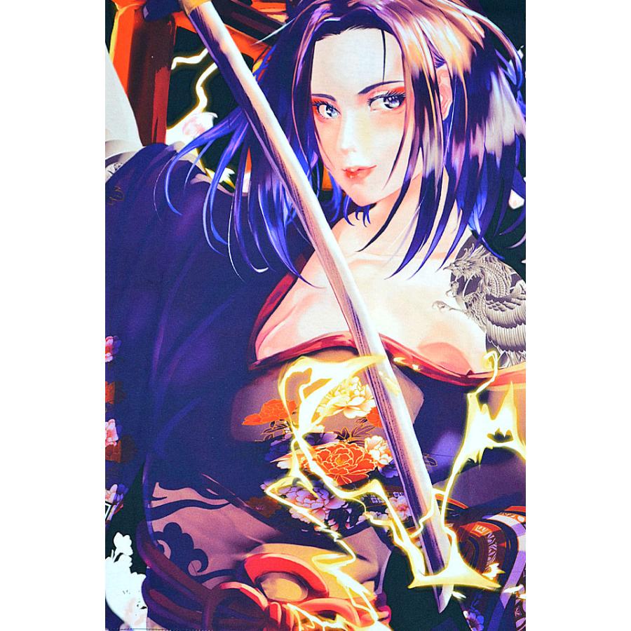 抜刀娘「美麗」娘達の夏夜半袖Tシャツ 抜刀娘 232838 和柄 和風 姉御