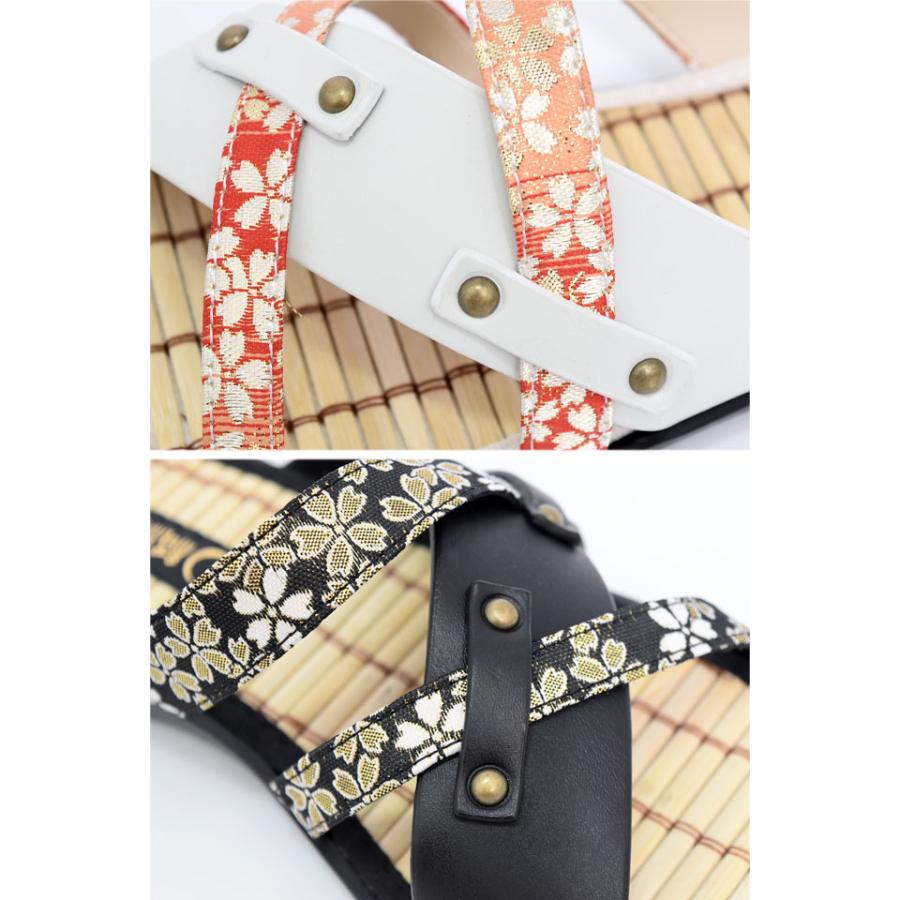 金襴竹サンダル 絡繰魂 252901 和柄 和風 桜 さくら 夏 からくり : サクラスタイル - 通販 - Yahoo!ショッピング