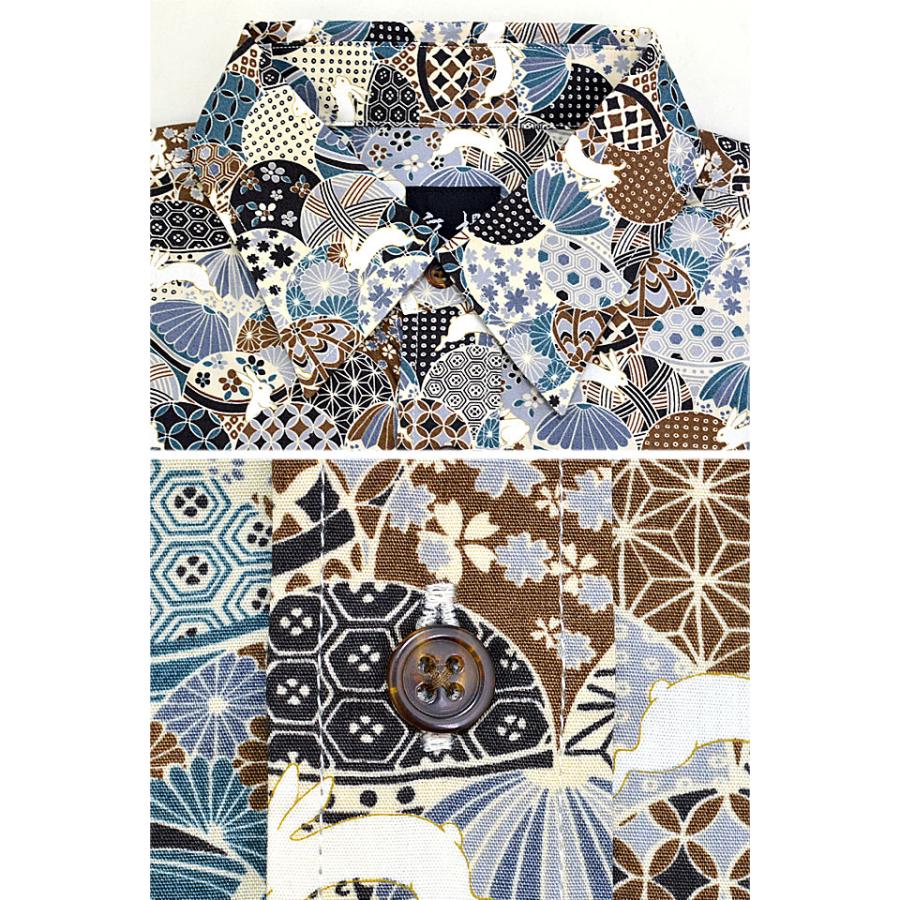 衣櫻 長袖レギュラーカラーシャツ「手鞠兎」 SA-1594 和柄 和風 日本製 国産 総柄 うさぎ ウサギ : サクラスタイル - 通販 - Yahoo!ショッピング