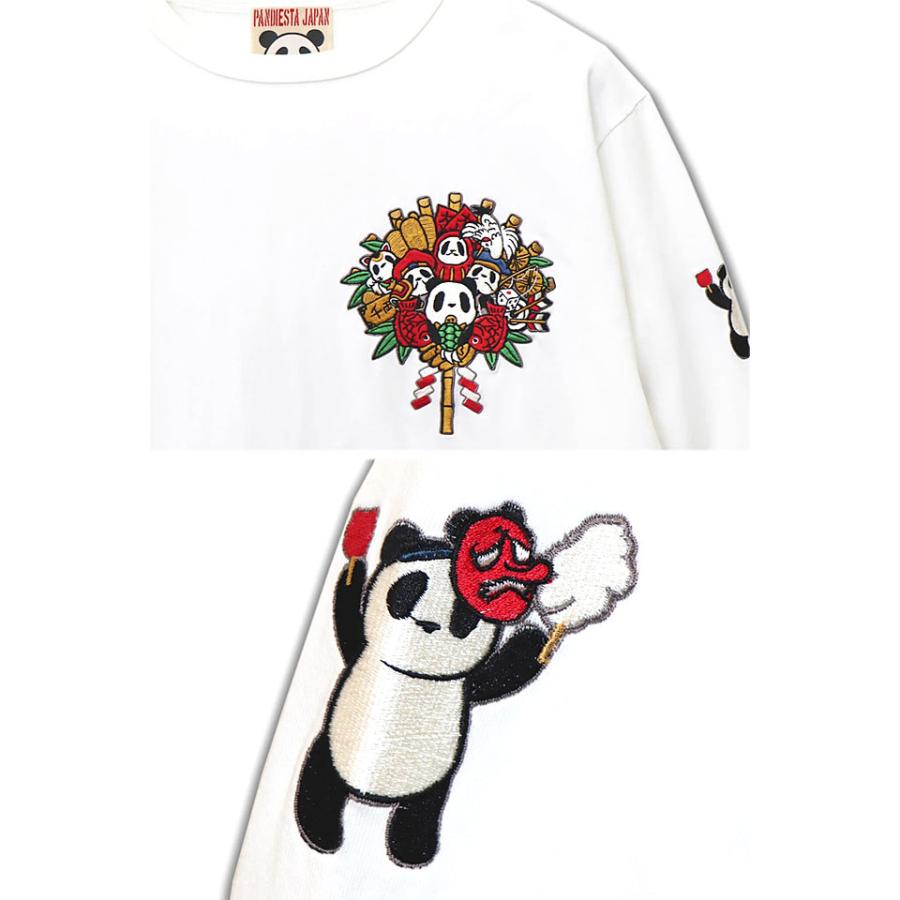商売繁盛熊猫手ロングTシャツ PANDIESTA JAPAN 533202 パンディエスタジャパン パンダ 刺繍 和柄爆買 : サクラスタイル ...
